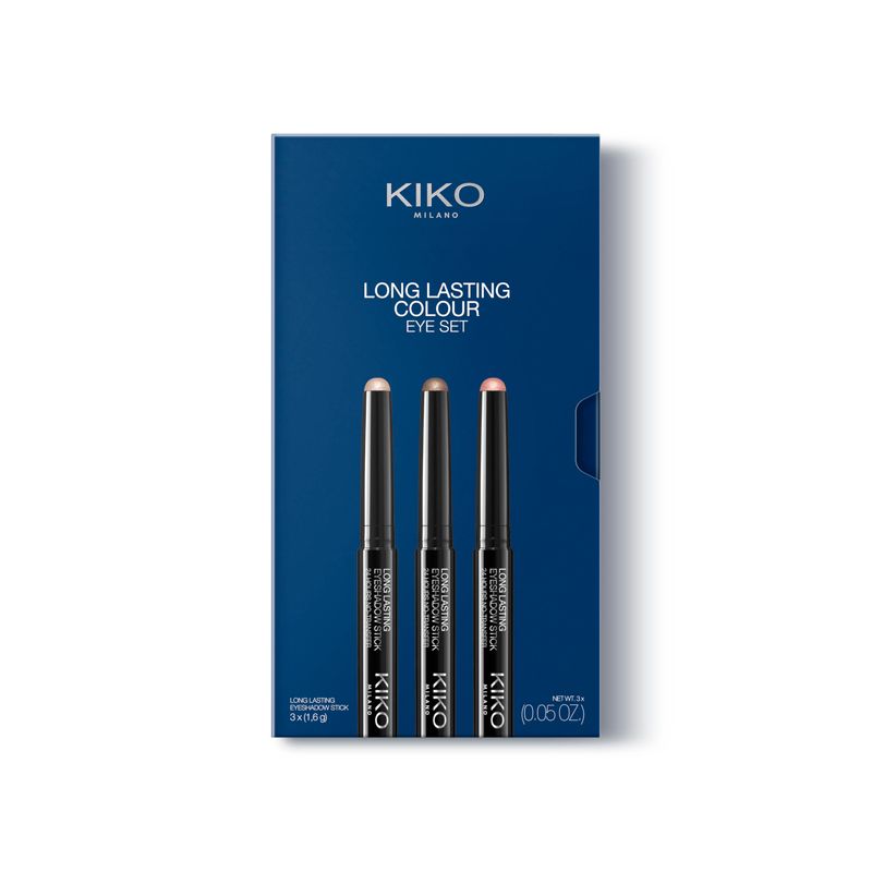 KIKO Milano Long Lasting Colour Eye Set 01, Kit Containing 3 Eyeshadow ...