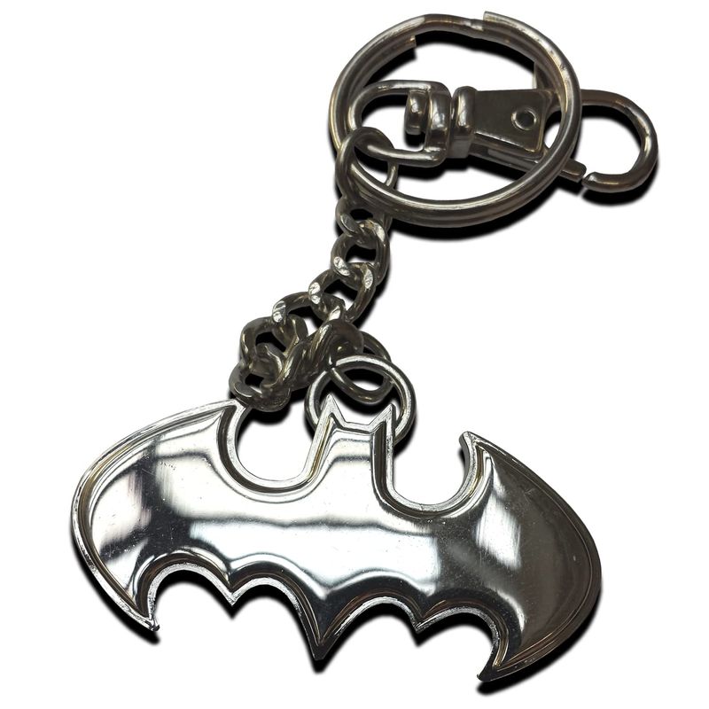 The Noble Collection DC Batman: Batman Logo Keychain in Stainless Steel ...