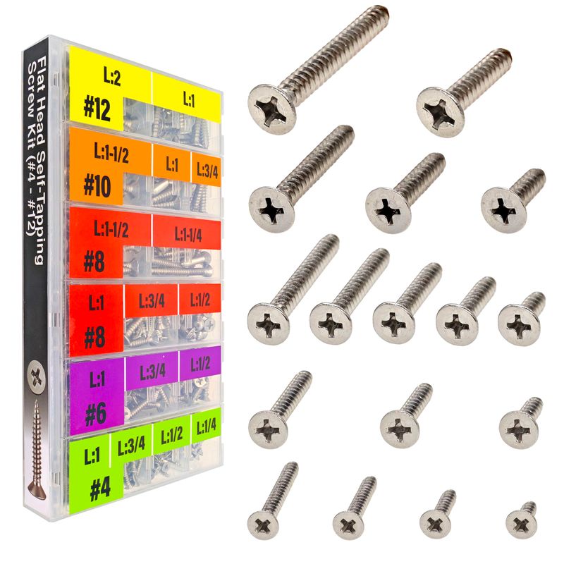 EEEEE Self Tapping Screws Assortment Kit 528pcs Assorted Screws Set SAE ...