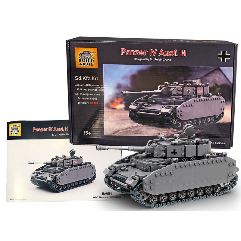 Buildarmy Panzer IV Ausf. H Medium Tank Construction Brick Block ...