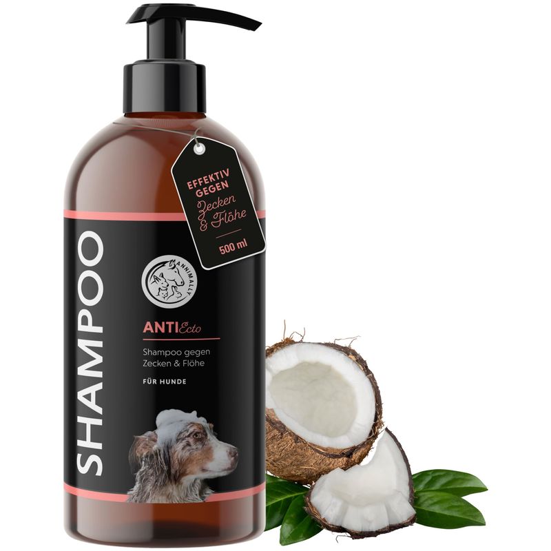 Annimally Anti Tick and Flea Shampoo Dog - Shampoo Against Ticks, Fleas ...
