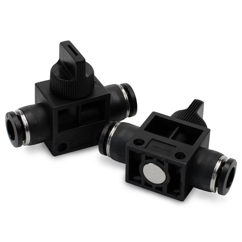Bwintech 5 Pcs 8mm Tubing OD Air Flow Control Ball Valve Push to ...