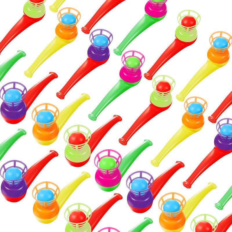 Liliful 30 Pcs Ball Blowing Toy Floating Blow Pipe Balls Stress ...