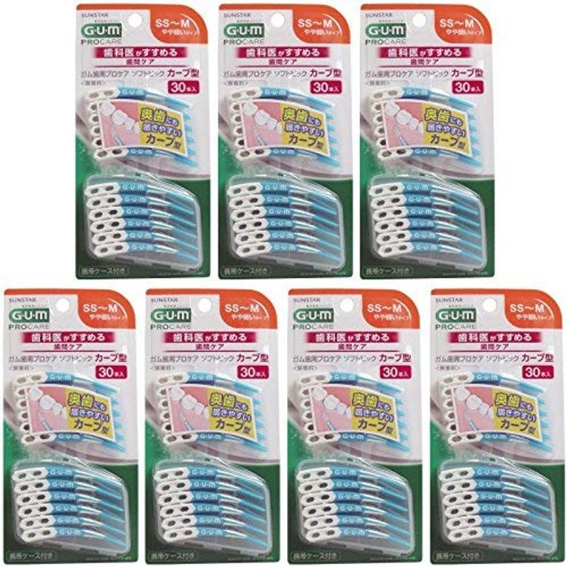 (Bulk Purchase) Gum Periodontal Pro Care Soft Pick Curve Type SS-M (7 ...