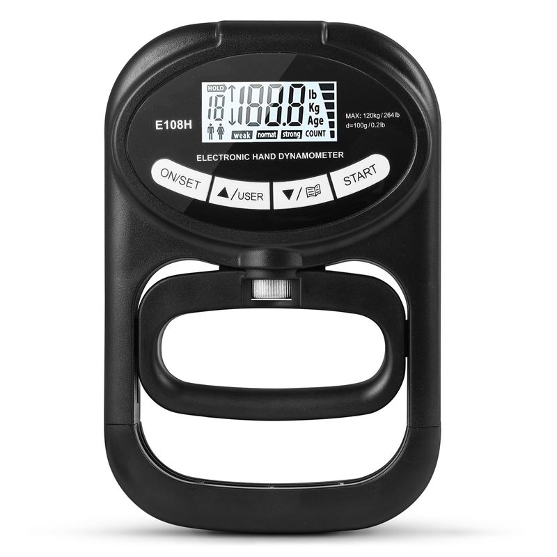 OSDUE Electronic Hand Dynamometer, 265 lbs / 120 kg Hand Dynamometer Grip Strength Trainer, Grip ...