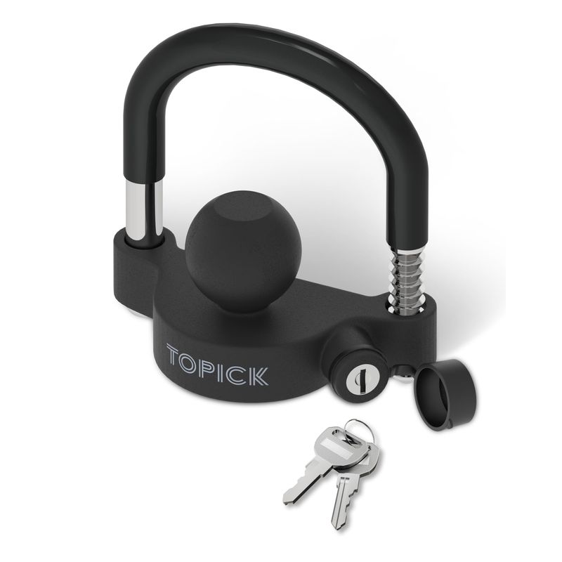 TOPICK Trailer Coupler Lock, Universal Coupler Ball Lock, Trailer ...