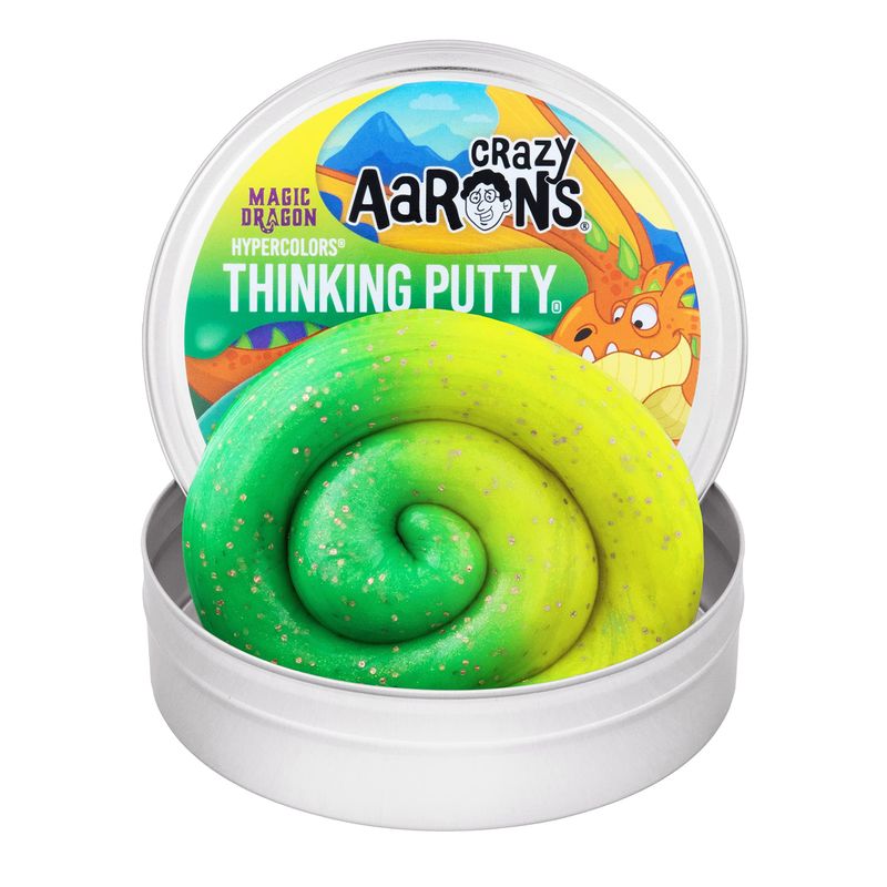 Crazy Aaron's Color Changing Putty - 4" Magic Dragon Hypercolor - Green ...