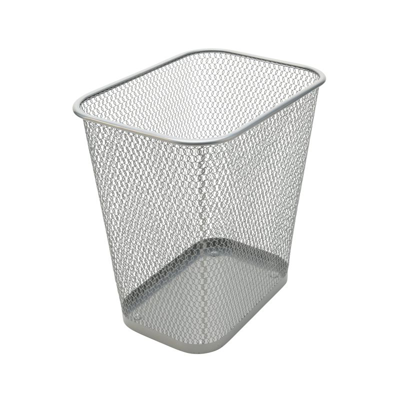 YBM Home Wire Steel Mesh Trash Can - 3.5-Gallon Waste Basket for Under ...