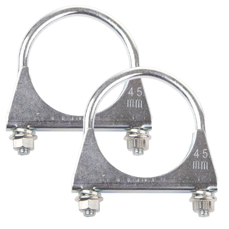 Exhaust Clamp - 2 Pcs 45mm Heavy Duty Galvanized Pipe Clamps for ...
