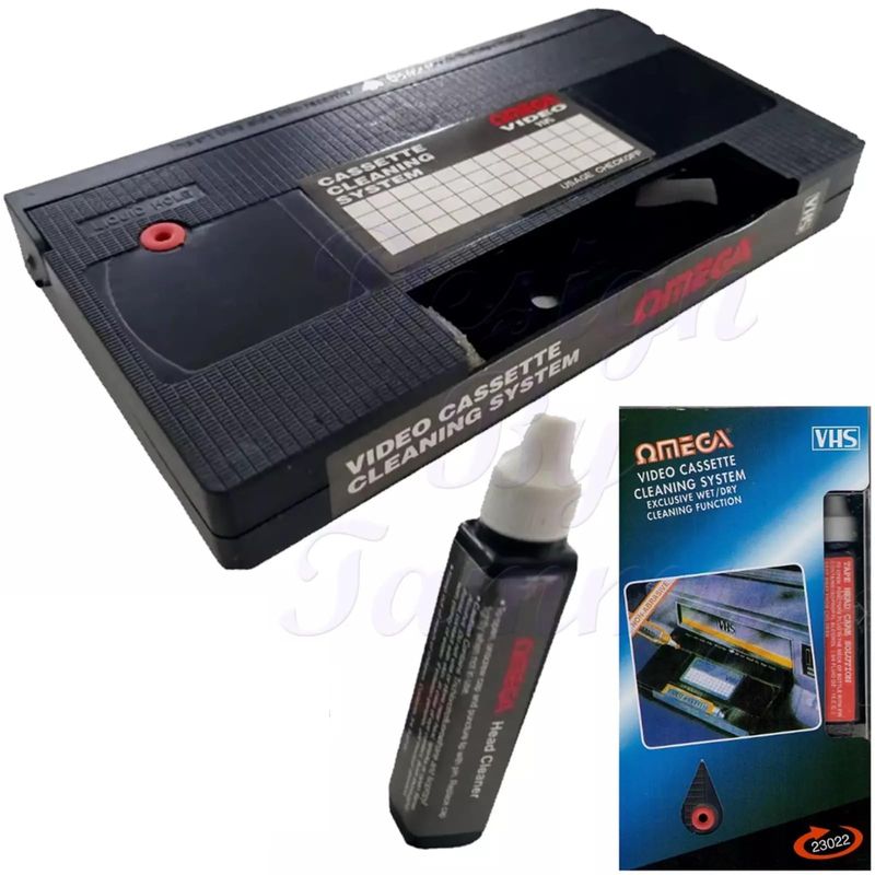 Omega 23022 VHS VCR Cassette Tape Video Recorder Head Cleaner System ...