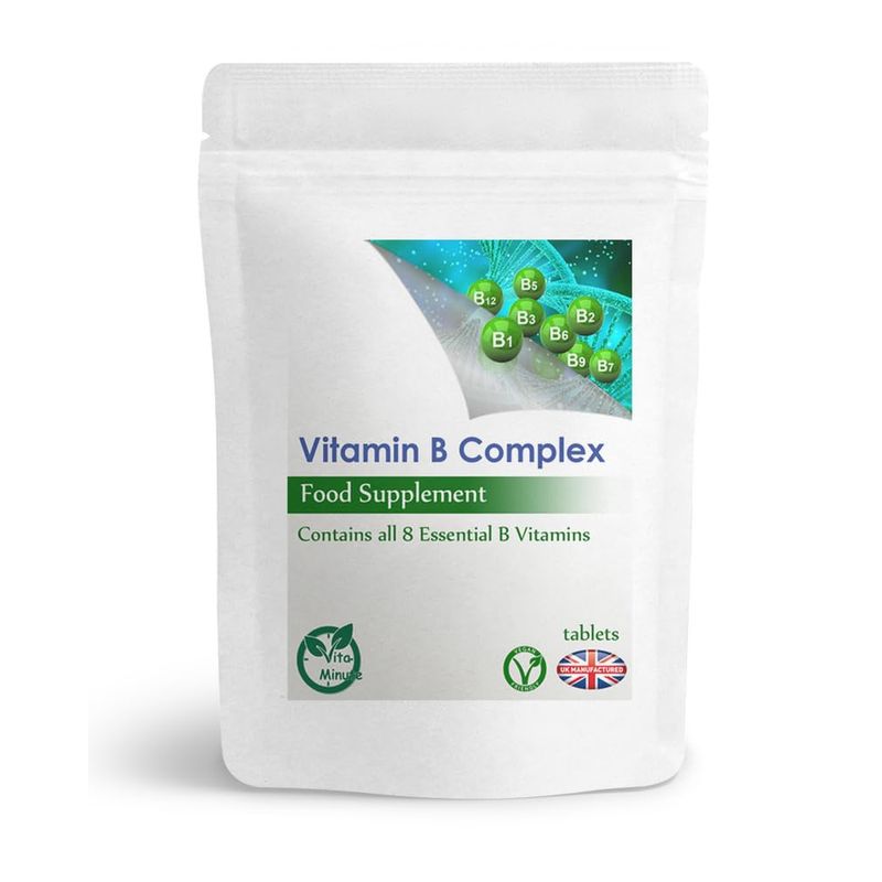 100 x Vitamin B Complex Tablets (Vegan) All Essential B Vitamins, Hair ...