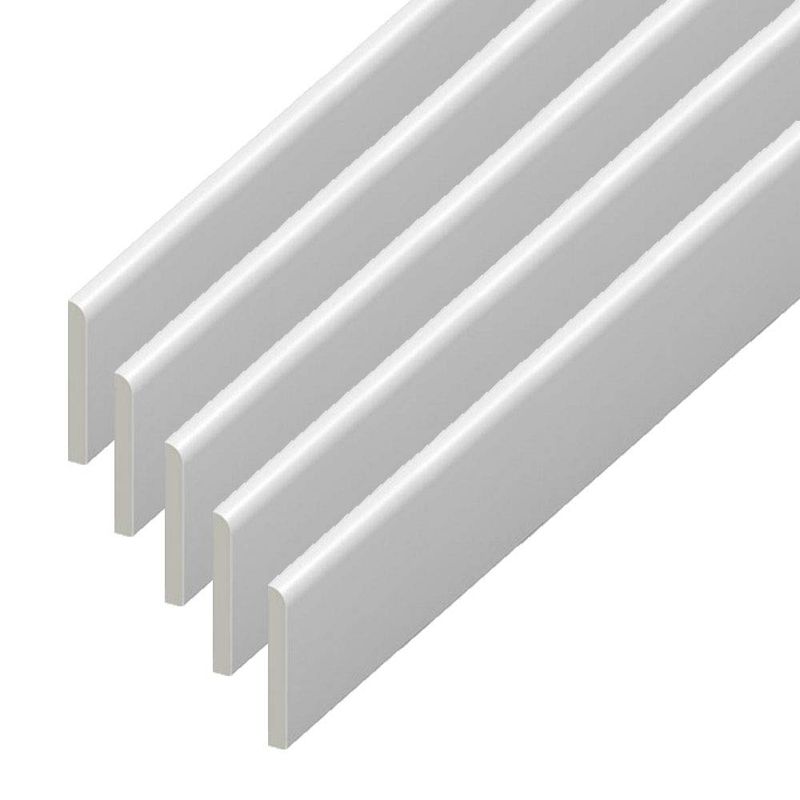 UPVC Plastic Trim 95mm x 1m x 5 Pack - White Architrave Skirting Board ...