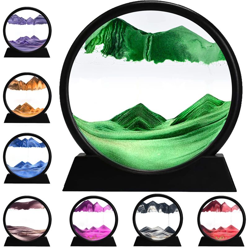 rysnwsu 3D Dynamic Sand Art Liquid Motion, Moving Sand Art Picture ...