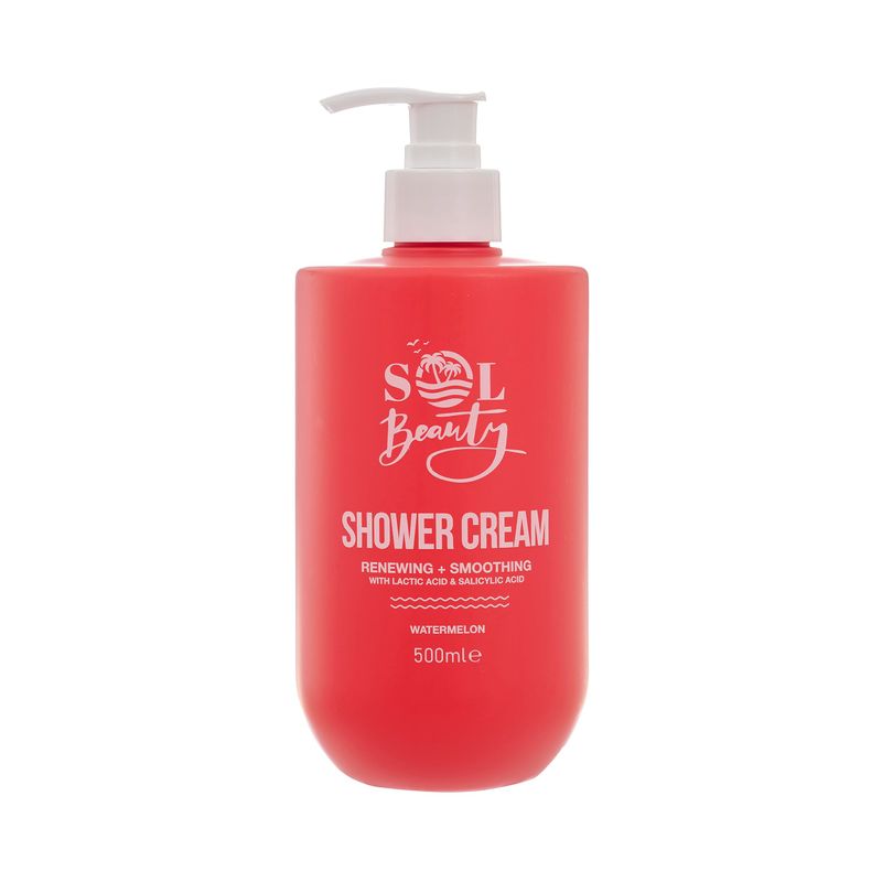 Sol Beauty Shower Cream Watermelon Scent, Renewing and Smoothing Vegan ...