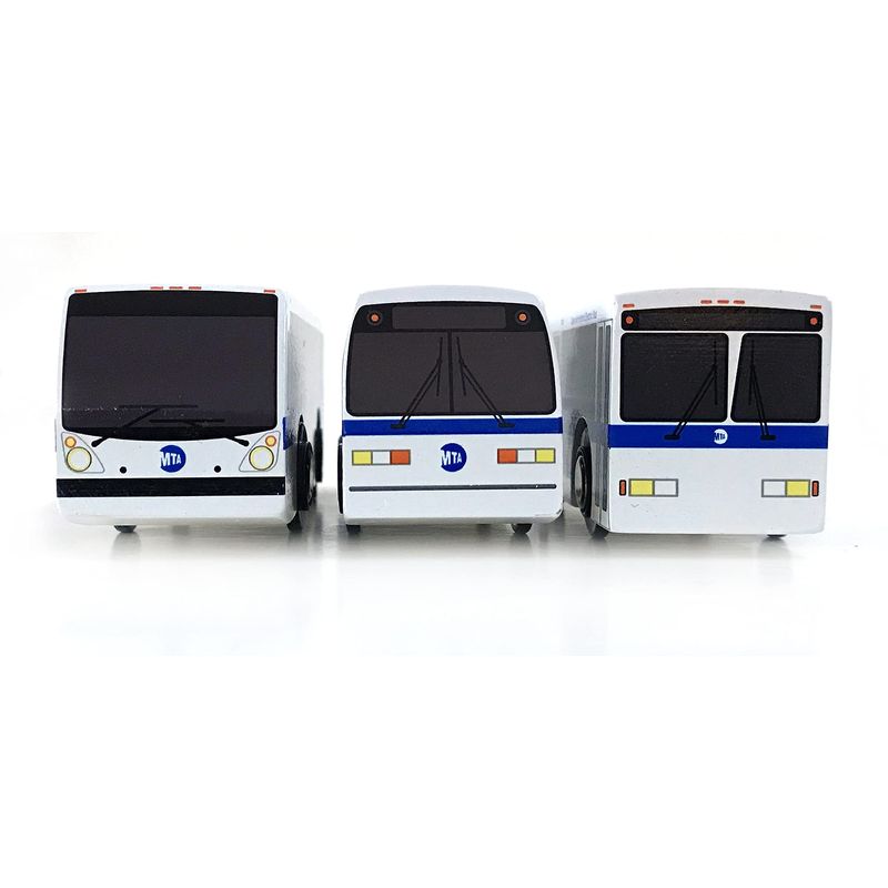MUNI PALS Munipals New York City Bus Wooden Roadway Bus and Depot Set ...