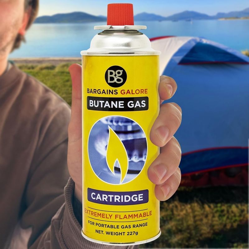 12 x Butane Gas Canisters - Suitable for Catering, Camping, Cooking ...