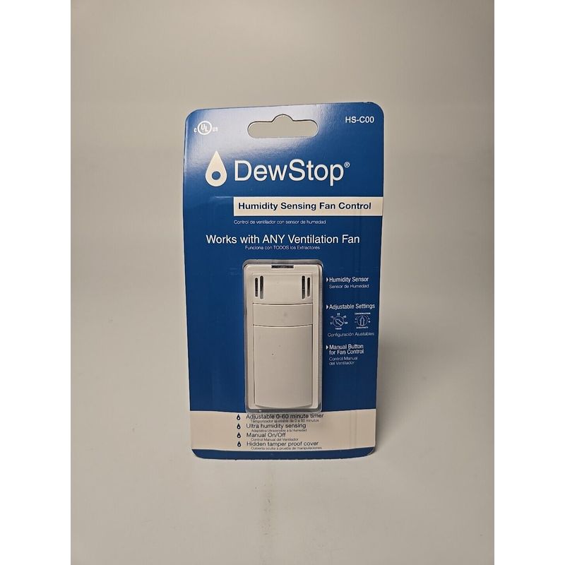 DewStop Condensation Fan Switch with Countdown Timer White 120-Volt 50 ...