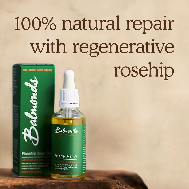 Balmonds Rosehip Scar Oil 50ml - Cold Pressed 100% Natural Oil ...
