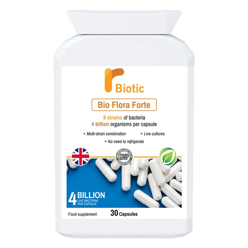 Rbiotic Bio Flora Forte.A Vegan, Multi-Strain Live Culture Combination ...