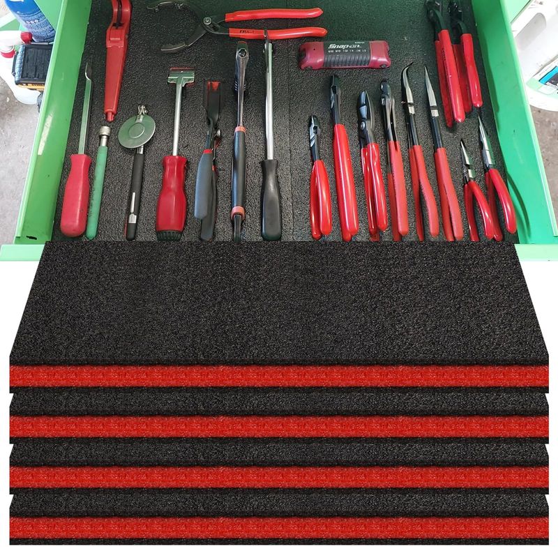 YEXEXINM 4 Pack Tool Box Foam, 18 x 13 x 1 Inch Foam Inserts for Cases ...