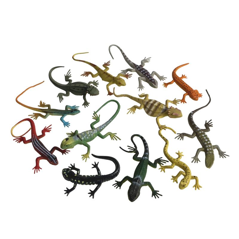 NAKIMO Plastic Lizard Toys Artificial Model Reptile Realistic Rubber ...