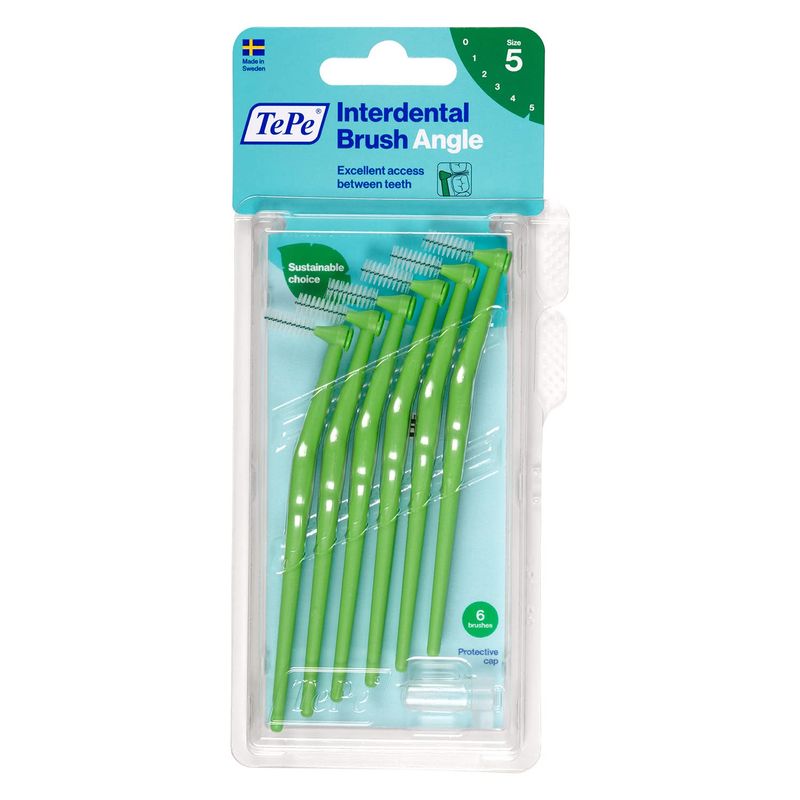 TePe interdental brushes Angle green, 0.8 mm, 6 pieces - Online ...