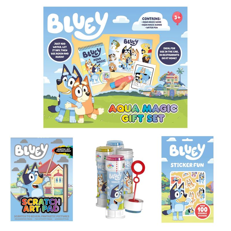 Anila's Bluey Activity Set with Aqua Magic Gift Set, Scratch Art Pad ...