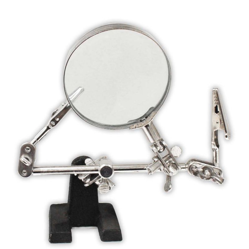 MAGNA-DESK 2X Power Adjustable Helping Hand Magnifier | 2" Lens with 2X ...