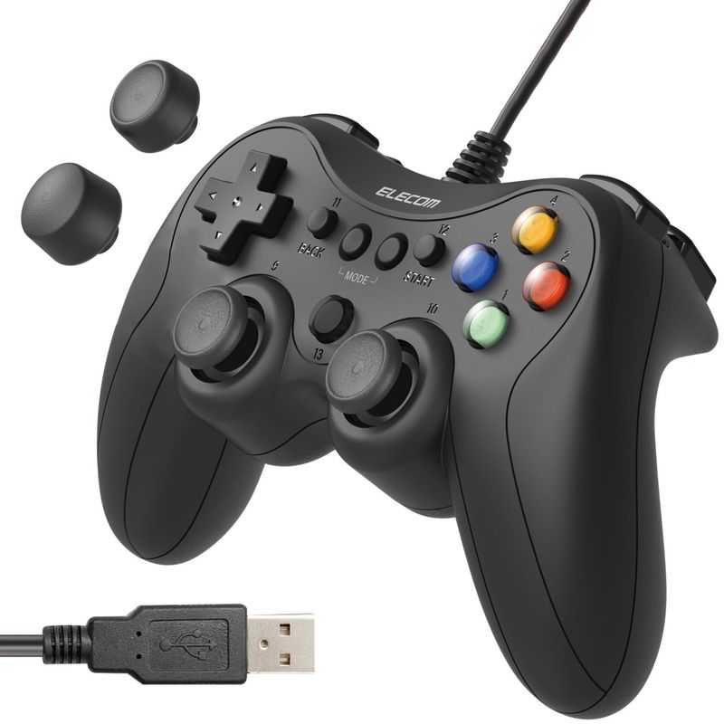 Elecom JC-GP30SBK Wired Gamepad, Xinput, PS System, FPS Specifications ...
