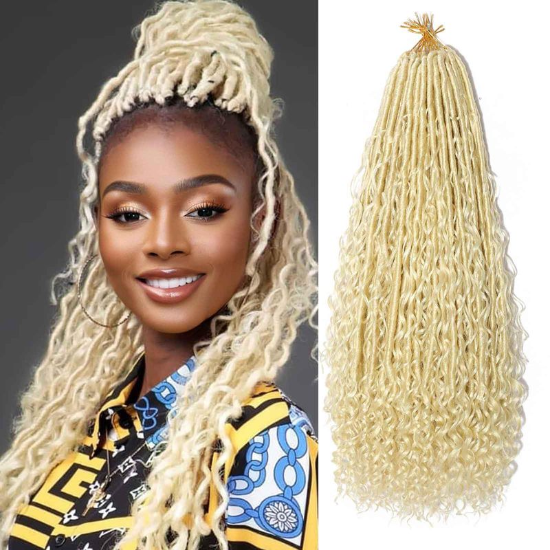 24 Inch Boho Soft Locs Crochet Hair 8 Packs Boho Faux Locs Crochet Hair ...