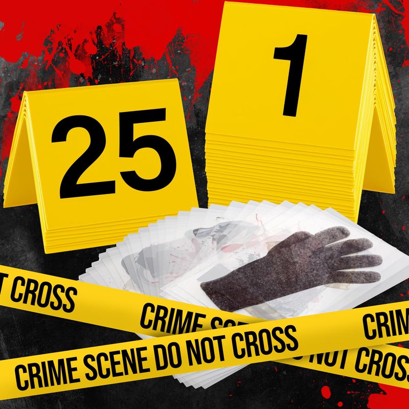 Crime Scene Decorations Kit, Crime Mystery Dinner Party Game Supplies ...