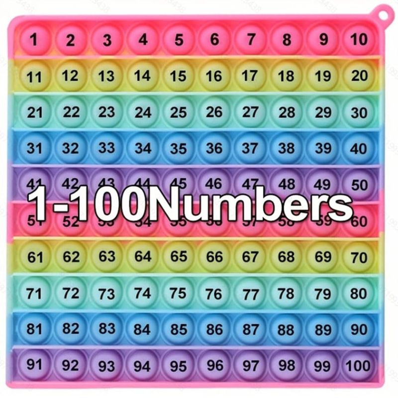 Multiplication Table Hundred Board Math Game P0PP Toy 100 Bubbles ...