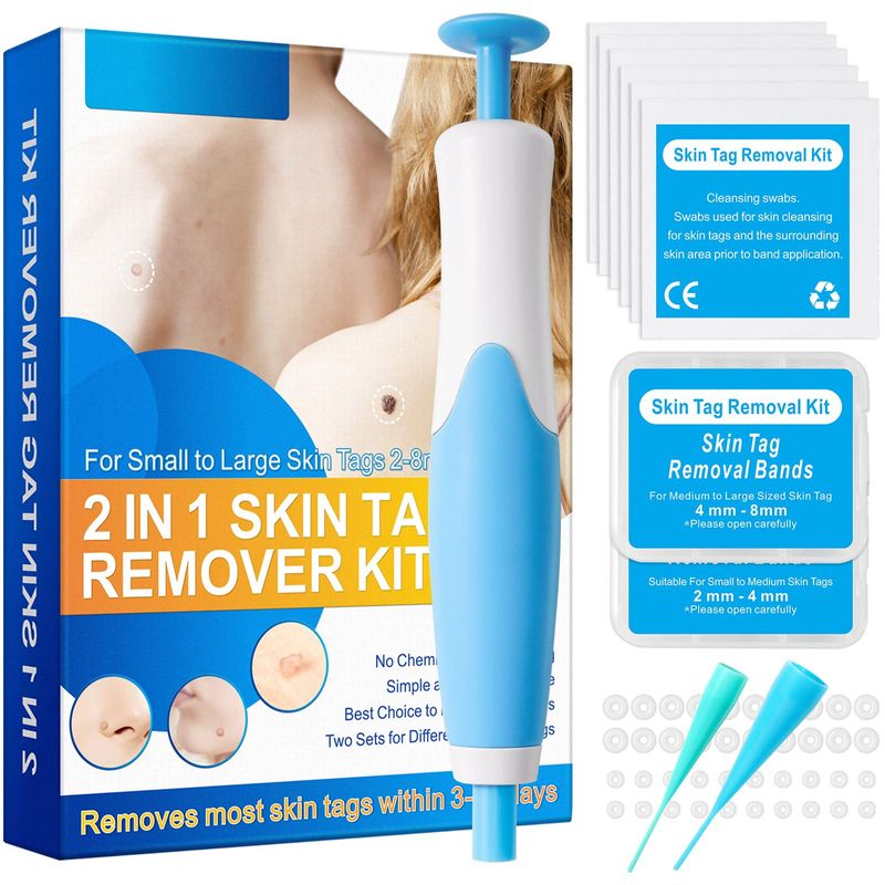 Skin Tag Removal Kit, Fast-Acting & Safe Skin Tag Remover for Small to ...