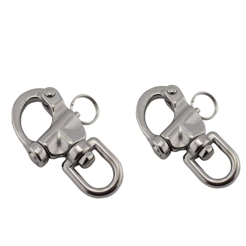 NRC&XRC Pair 5IN(128mm) Jaw Swivel Eye Snap Shackle Quick Release Bail ...