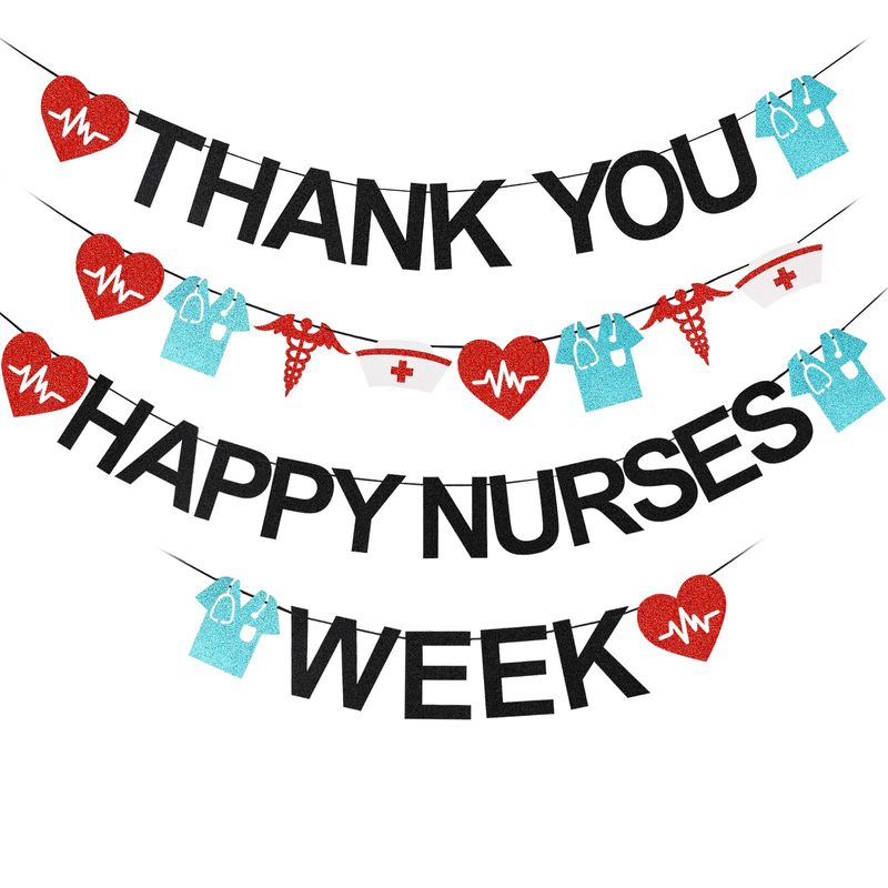 Thank You Happy Nurses Week Banner, Nurses Appreciation Week Banner ...
