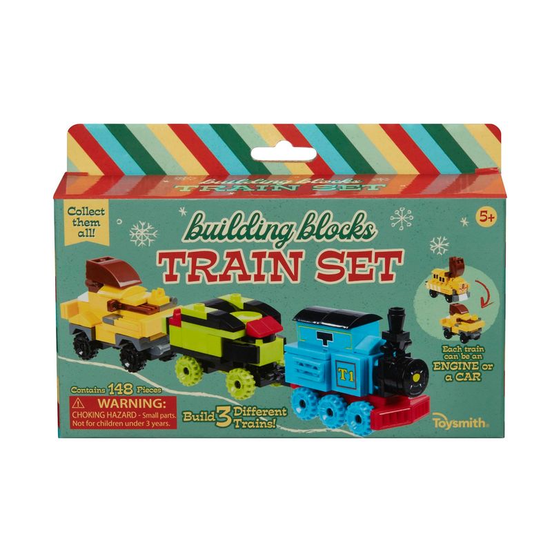 Toysmith Building Blocks Train Set, Build 3 Different Trains from 148 ...