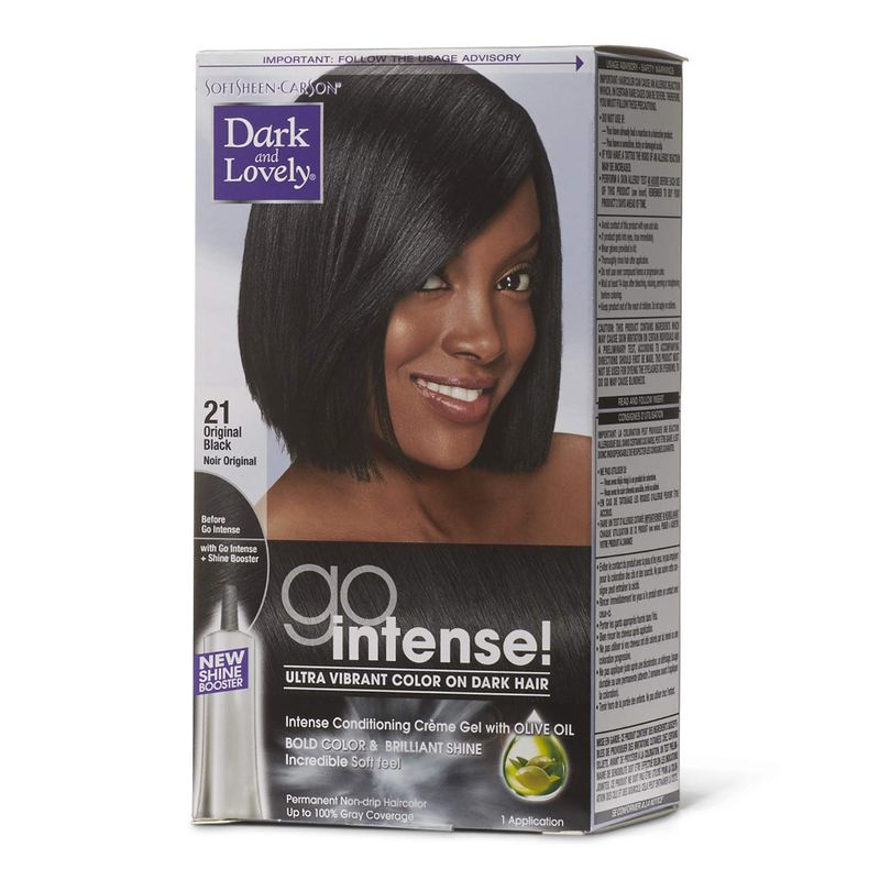 Dark & Lovely Go Intense Original Black Permanent Hair Color Original ...