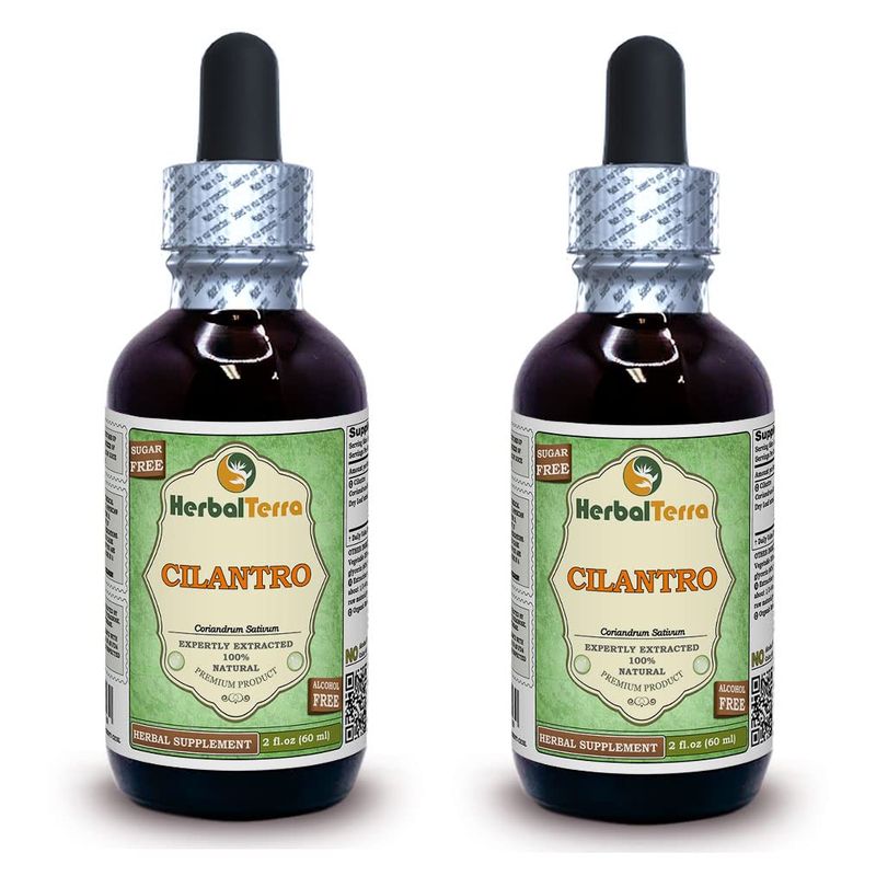 Cilantro (Coriandrum Sativum) Glycerite, Organic Dried Leaves Alcohol ...