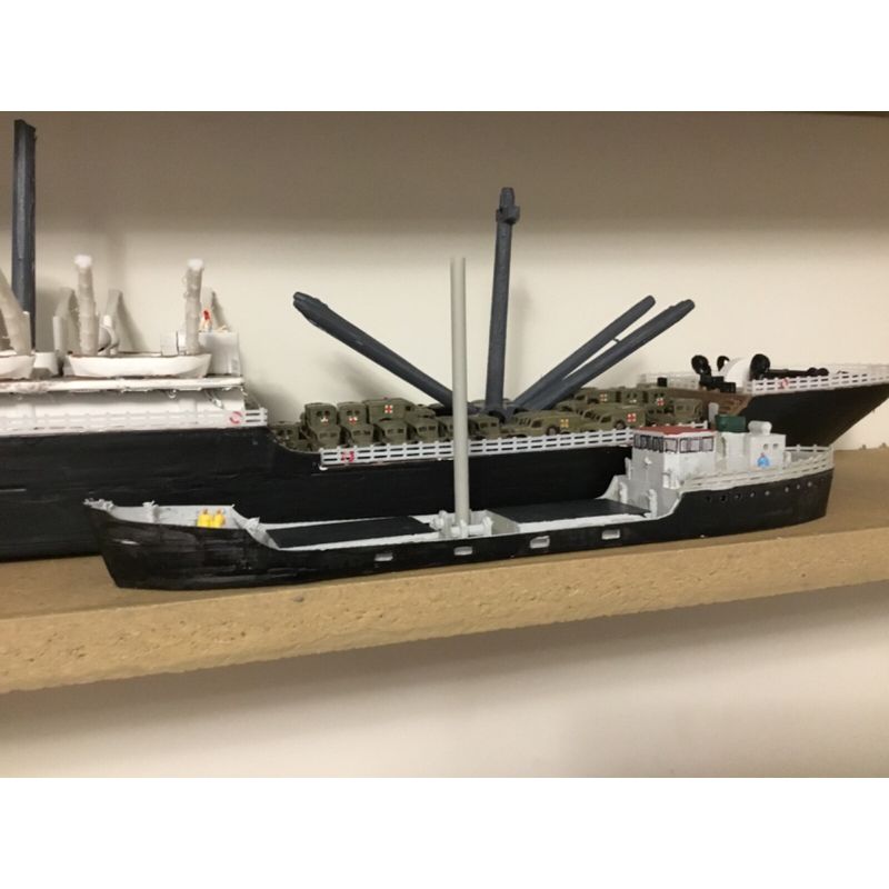HO Scale Waterline Coastal Freighter ship model 130 feet 3d print ...