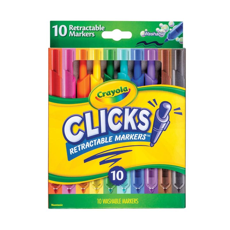 Crayola 588370 Drawing, Retractable Water-Removable, Marker Pen, 10 ...