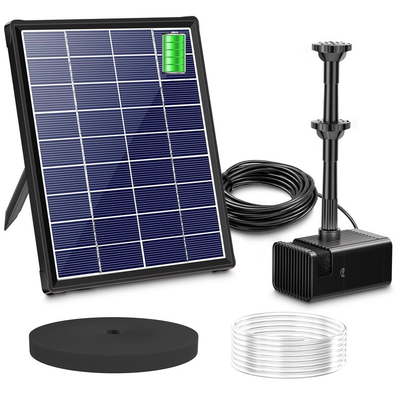 Billing Solar Pond Foundtain with Battery Backup, 6W 300L/H Solar Water ...