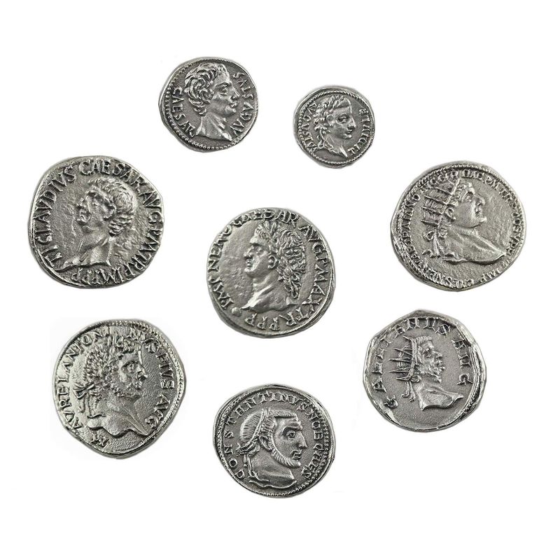 Roman Imperial Coins - Reproduction Antique Roman Coins - Silver-Plated ...