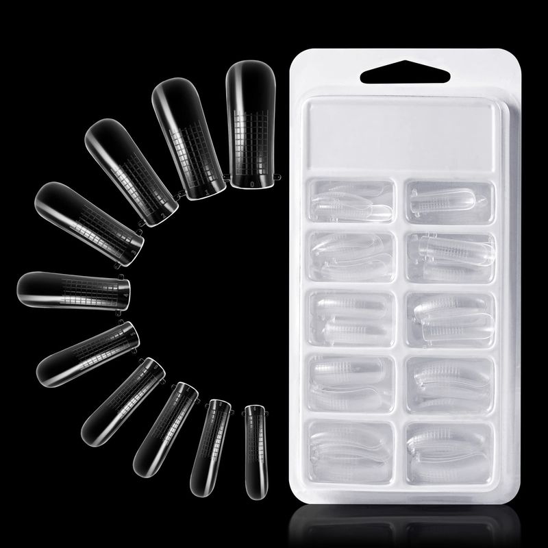 Annhua Foam Tips, Nail Foam, 10 Sizes, Pack of 100, For Polygel, Dual ...