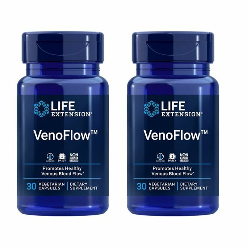 Life Extension VenoFlow - Non-GMO Gluten-Free - 30 Vegetarian Capsule ...