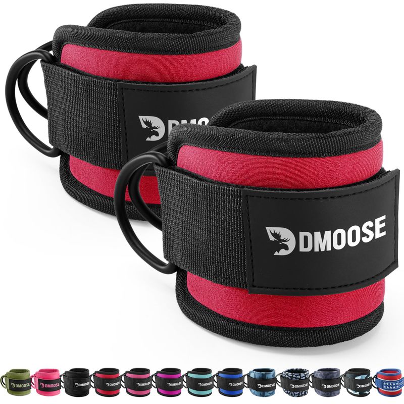 DMoose Fitness Ankle Straps for Cable Machines - One Size Fit with ...