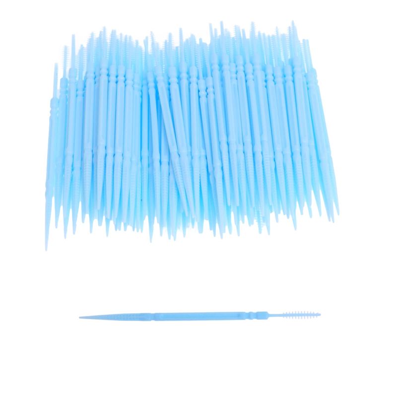 100 Pieces Double Head Dental Picks Soft Tooth Floss Picks Interdental ...
