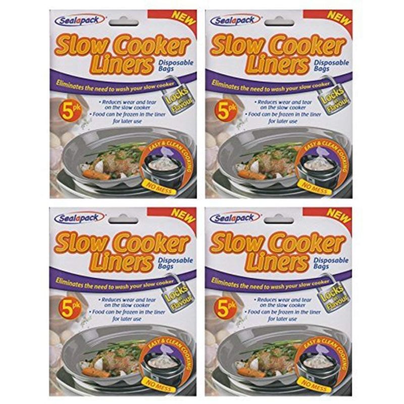 3XSlow Cooker Liners Cooking Bags 4 x 5 Pack for Round & Oval Cookers ...