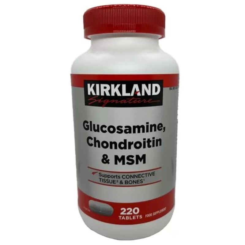 Kirkland Signature Glucosamine, Chondroitin & MSM, 220 Tablets – Triple ...