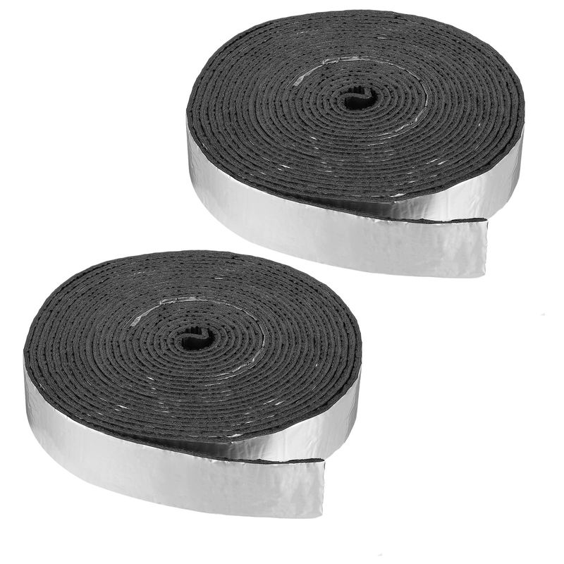 PATIKIL 2inch x 33Ft Pipe Insulation Tape, 2Pcs Black Aluminum Foil ...