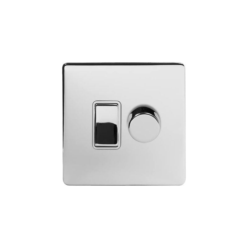 Soho Lighting Polished Chrome Dimmer and Rocker Switch Combo 2 Way ...